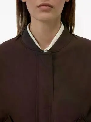Closed Logo Patch Bomber Jacket - Brown