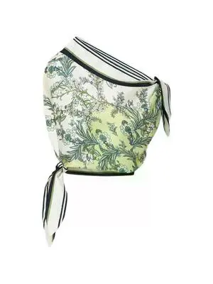 Veronica Beard Floral Print One-shoulder Top