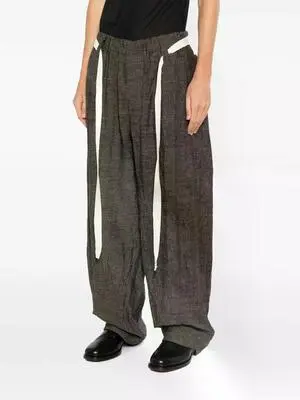 KLASICA Linen Drawstring Waist Trousers