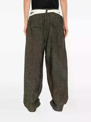 KLASICA Linen Drawstring Waist Trousers