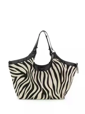 GIANNI CHIARINI Large Dua Zebra-print Tote Bag - Neutrals
