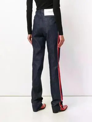 Calvin Klein Straight Leg Jeans With Contrast Panels