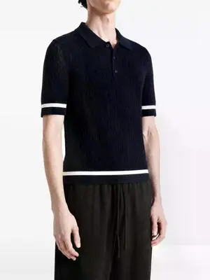 Givenchy Stripe-trim Textured Polo Shirt