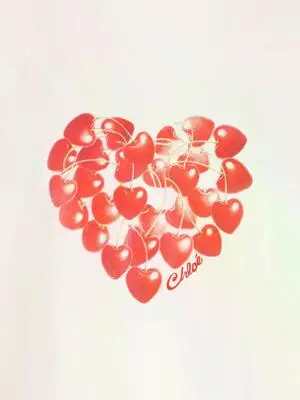 Chloé Cherry & Heart Print T-shirt - Neutrals