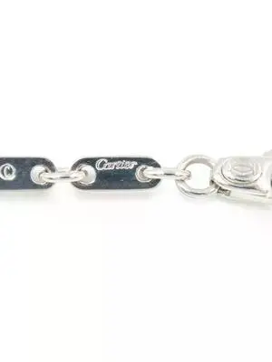 Cartier 18k White Gold Figaro Link Bracelet