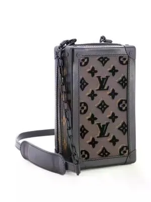 LOUIS VUITTON Vertical Soft Trunk Bag Monogram Tuffetage Canvas Crossbody Bag