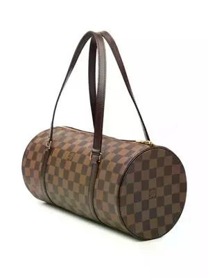 LOUIS VUITTON Damier Ebene Papillon 30 Handbag - Brown