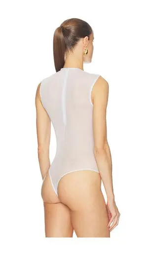 Lapointe Mesh Cowl Neck Bodysuit