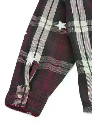DRX FARMAXY FOR LN-CC Embroidered Check-motif Shirt
