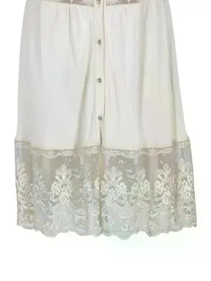 Vintage Lace-panelled Spaghetti-strap Midi Dress