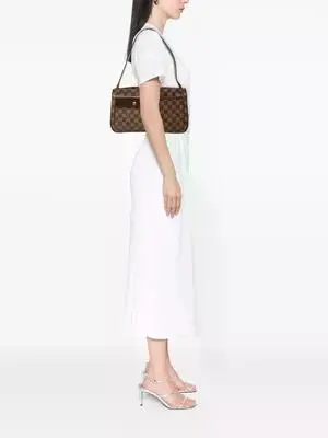 LOUIS VUITTON Damier Ebene Aubagne Shoulder Bag - Brown