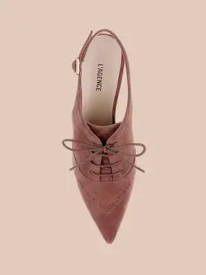L'Agence Shreya Suede Slingback Pump