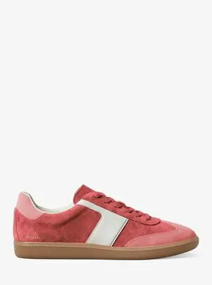 Michael Kors Jovie Suede Color-block Sneakers - Pink
