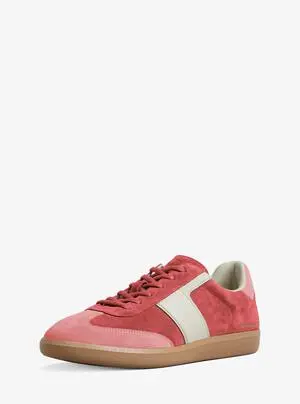 Michael Kors Jovie Suede Color-block Sneakers - Pink