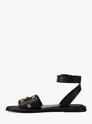 Michael Kors Rosetta Studded Leather Sandal - Black