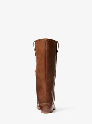 Michael Kors Farren Distressed Calf Boots - Brown