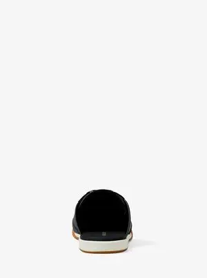 Michael Kors Nolan Nylon And Suede Mule - Black