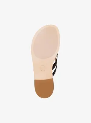 Michael Kors Erika Logo And Leather Criss-cross Sandals