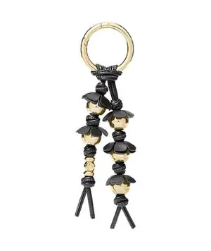 Michael Kors Embellished Floral Bag Charm - Black