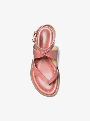 Michael Kors Irene Leather Thong Sandal - Pink