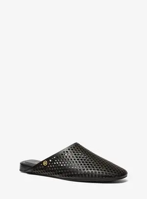 Michael Kors Cady Perforated Leather Mule - Black