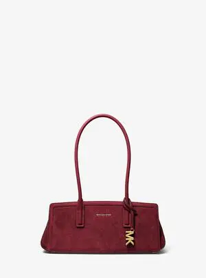 Michael Kors Laila Small Suede Shoulder Bag - Red