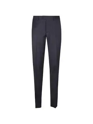 LARDINI Tailored Wool Trousers - Blue