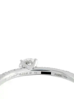 Cartier Etincelle Diamond Ring In Platinum
