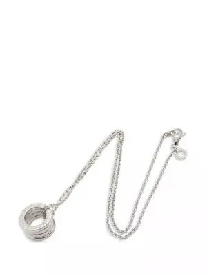 BVLGARI 18kt White Gold B.zero1 Pendant Necklace - Silver