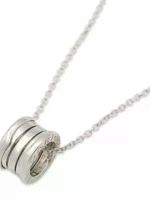 BVLGARI 18kt White Gold B.zero1 Pendant Necklace - Silver