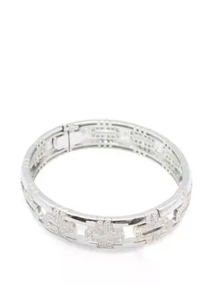 BVLGARI 18k White Gold Diamond Parentesi Bracelet