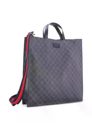 Gucci Convertible Soft Open Gg Coated Canvas Tall Tote Bag