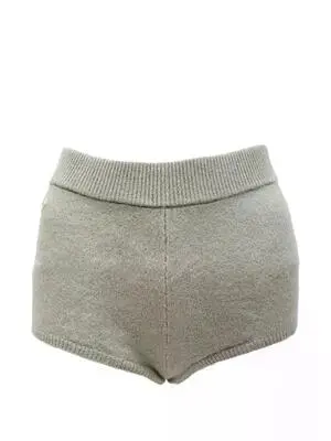 Sandro Ribbed-trim Knitted Mini Shorts - Grey