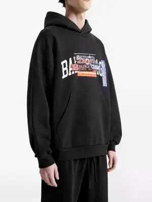 Balenciaga Logo Print Cotton Hoodie