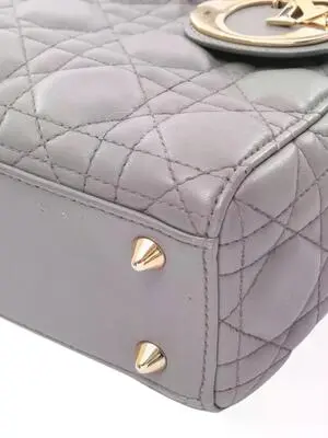 Dior Lambskin Cannage Lady Satchel - Grey