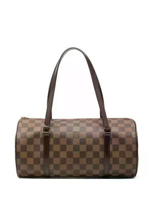 LOUIS VUITTON Damier Ebene Papillon 30 Handbag - Brown