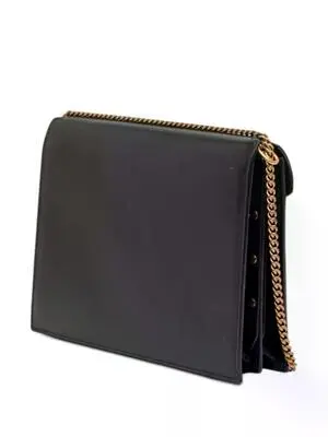 Saint Laurent Suede And Calfskin Monogram Cassandra Bag - Black