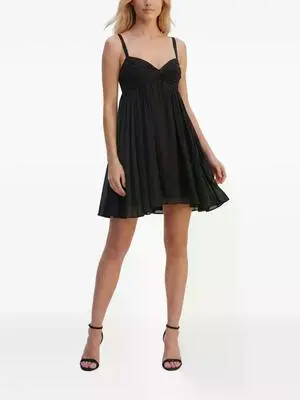 Fendi V-neck Sleeveless Twist Detail Flared Mini Dress