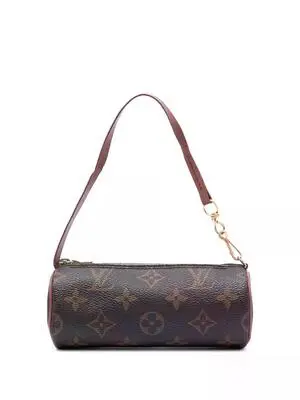 LOUIS VUITTON Monogram Papillon Pochette Handbag - Brown
