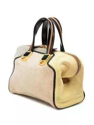 Fendi Mini Canvas Colorblock Chameleon Satchel