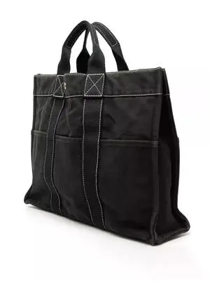 Hermès Canvas Fourre Tout Mm Tote Bag - Black