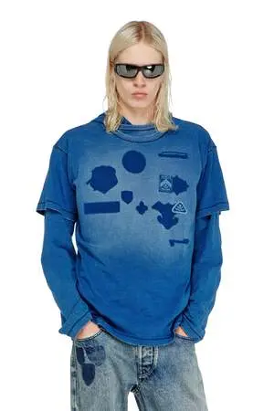 DIESEL® T-shirt With Shadow-effect Patches