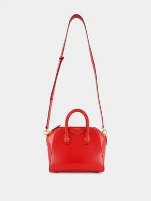 Givenchy Mini Antigona Bag In Box Leather - Red