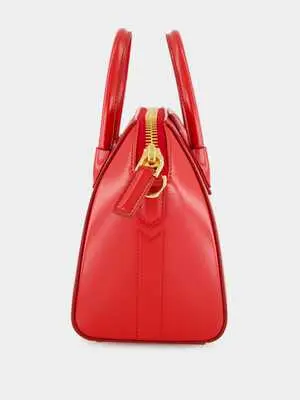 Givenchy Mini Antigona Bag In Box Leather - Red
