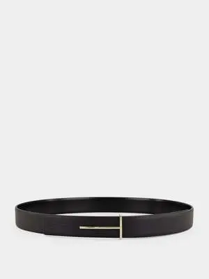 TOM FORD Leather Belt With Metal Buckle - Black