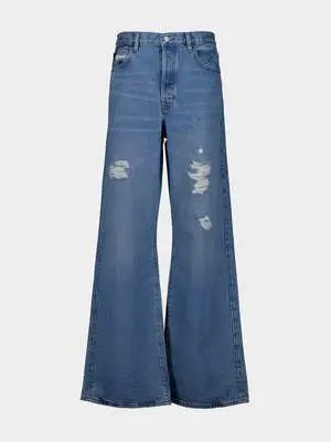 FRAME Sun Drop Loose Wide-leg Jeans
