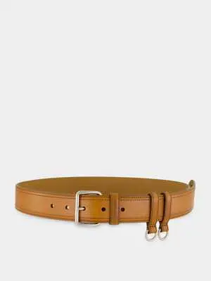 Miu Miu Miu Miu Cognac Leather Utility Belt Brown