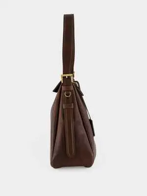 Prada Cocoa Leather Shoulder Bag - Brown