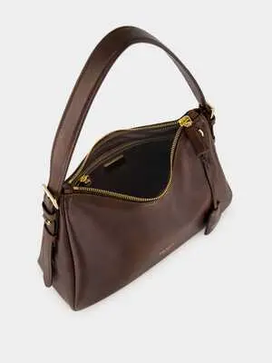 Prada Cocoa Leather Shoulder Bag - Brown