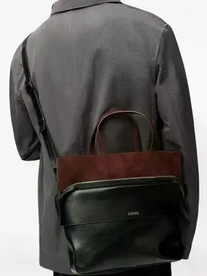 Loewe Switch Leather Tote Bag - Black